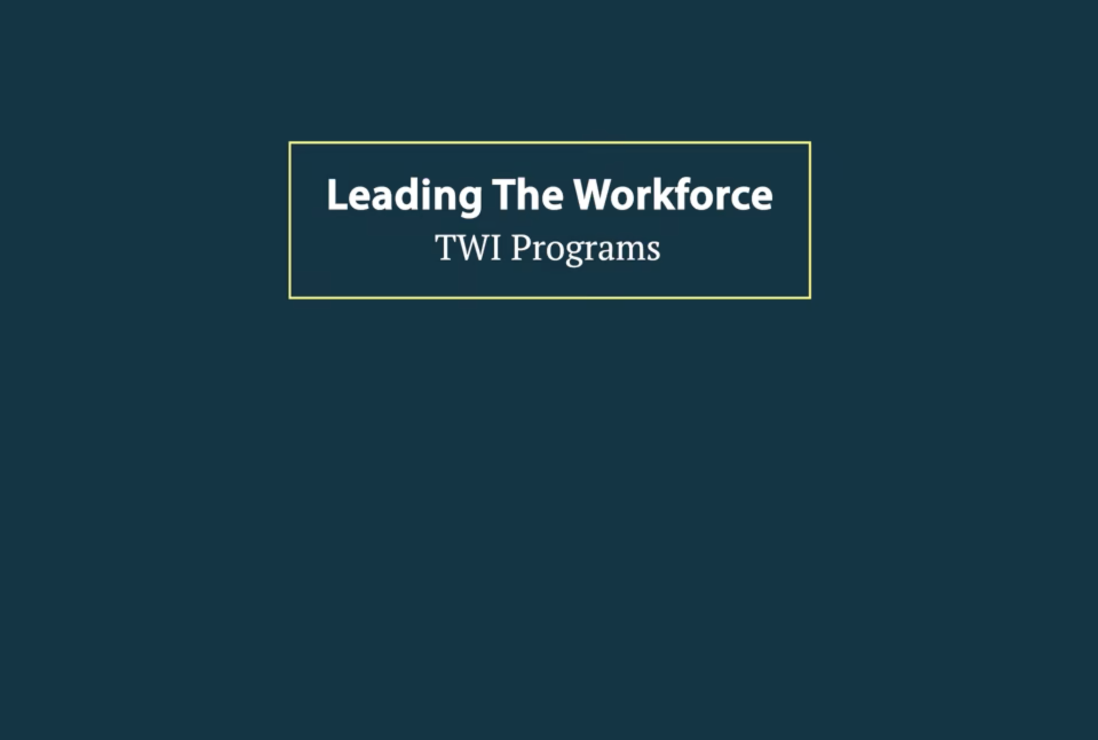 ¿Qué es la formación dentro de la industria? | Entrenamiento TWI